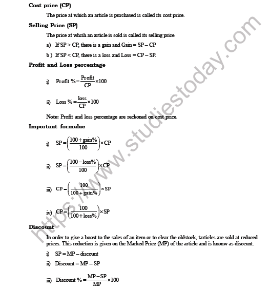 CBSE Class 8 Mathematics Comparing Quantities Profit and Loss MCQs Set B, Multiple Choice Questions
